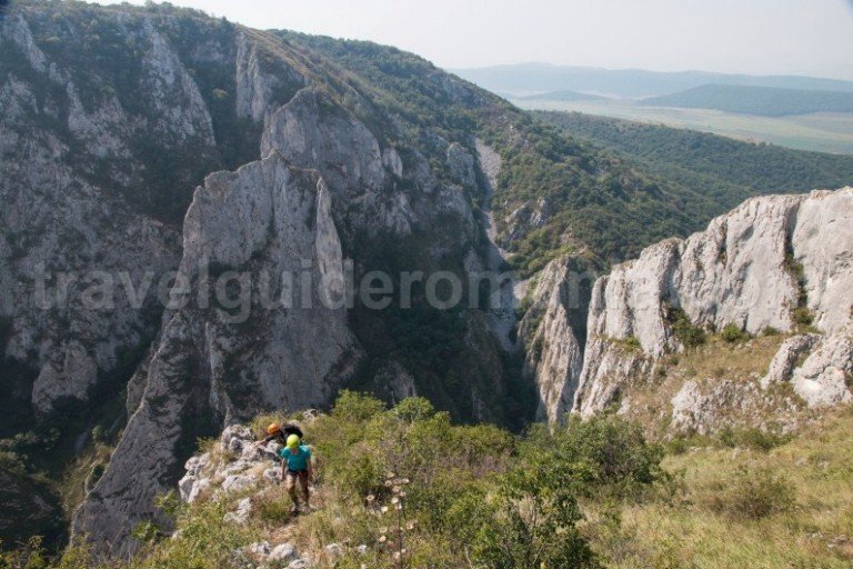 Via Ferrata route in Turda Gorge